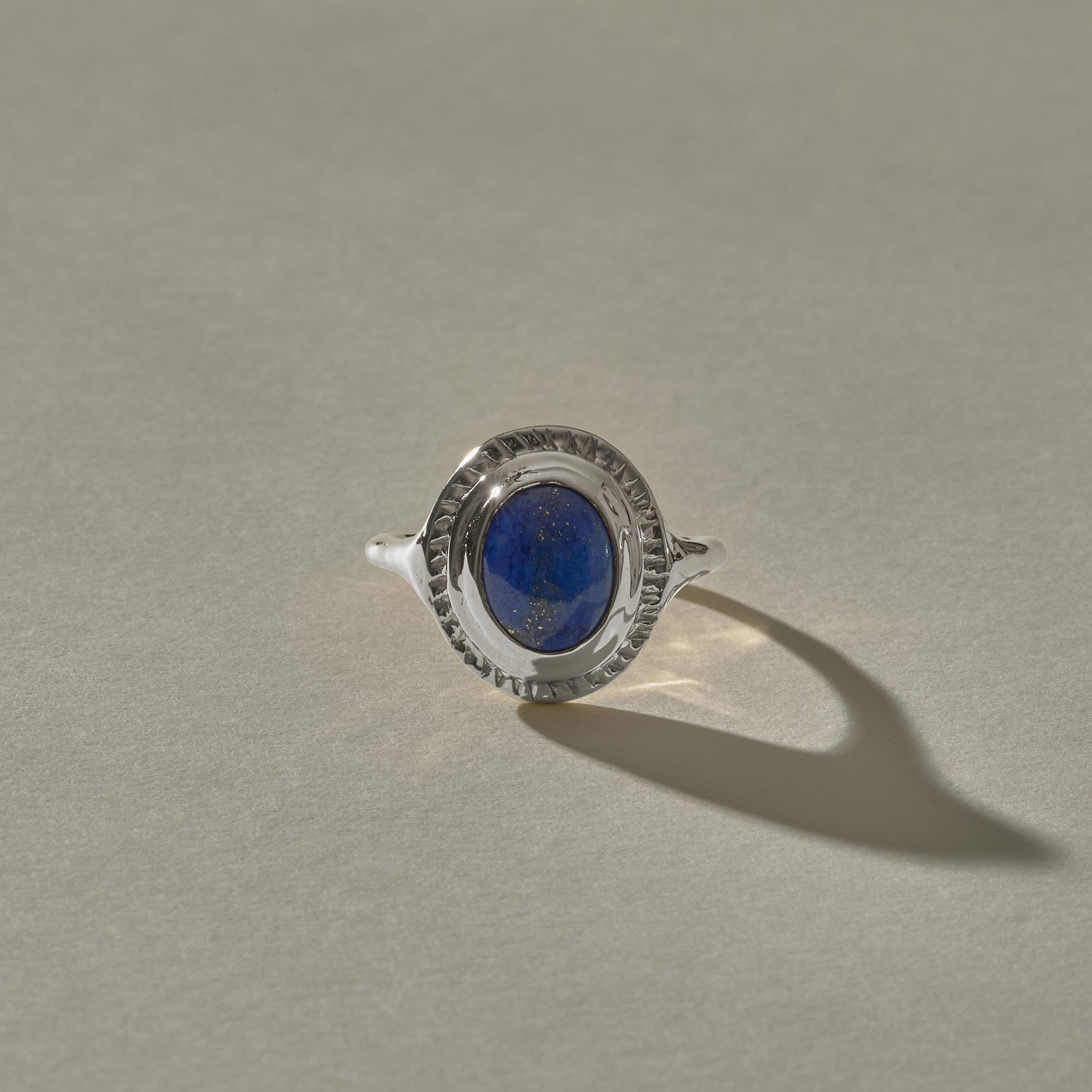 The Silver Cleo Lapis Amulet Ring | Ethically Made Jewelry by Catori Life