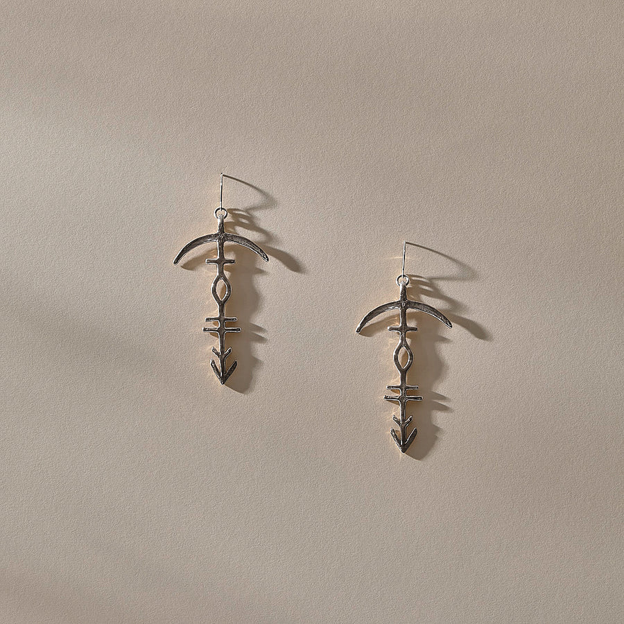 The Silver Hoku Star Earrings - Ethically Made Jewelry by Catori Life