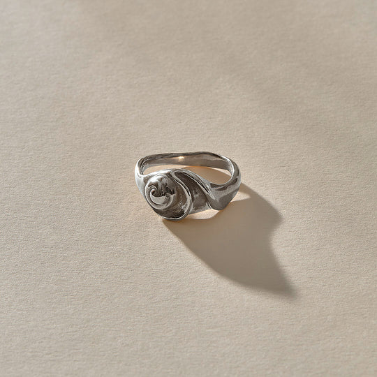 The Silver Spiral Shell Ring - Ethically Made jewelry by Catori Life